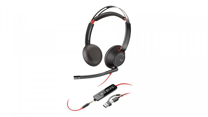 Słuchawki przewodowe HP Poly Blackwire 5220 Stereo Black USB-C ...